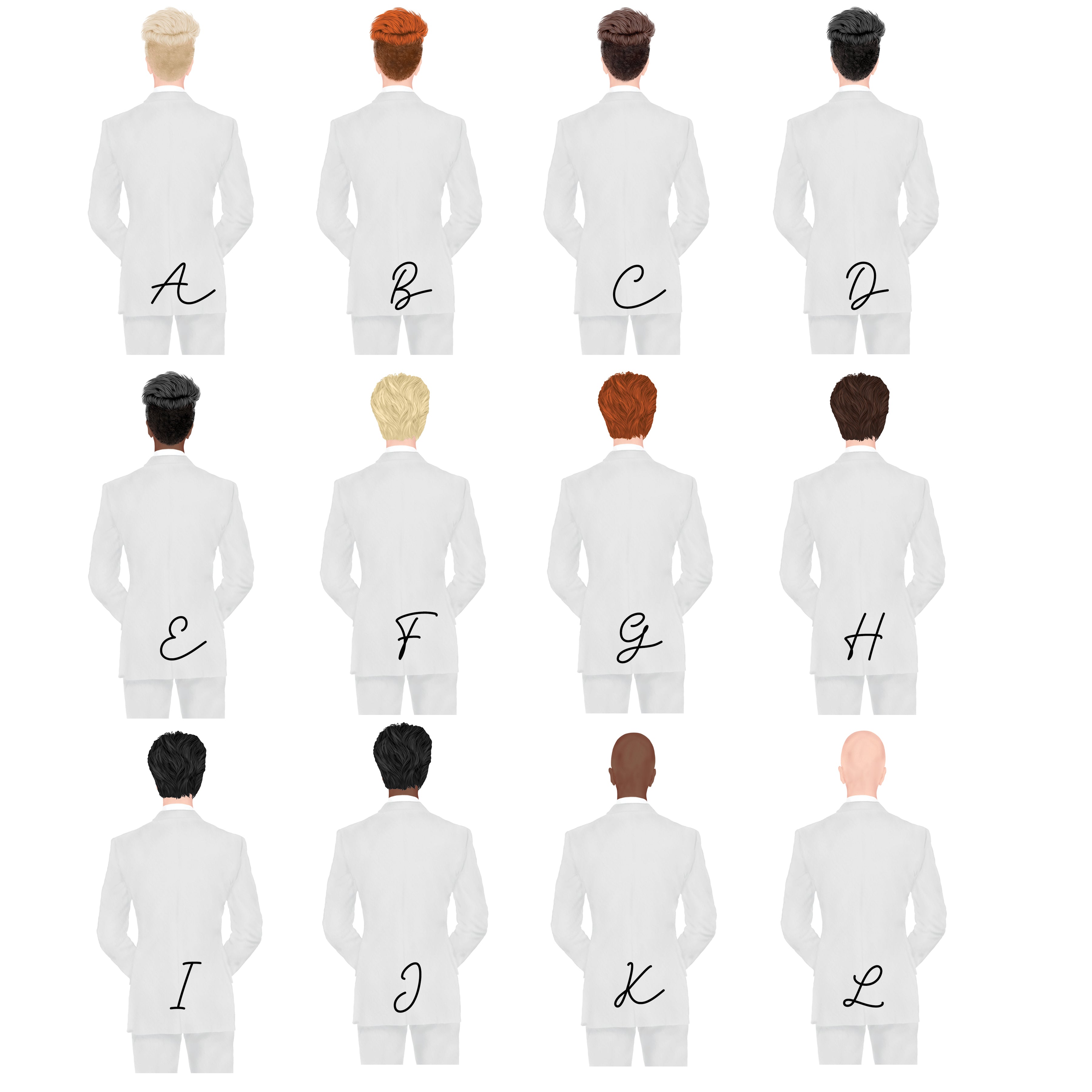 UV DTF - Groom White suit - Decal 3" – Crafty Mood