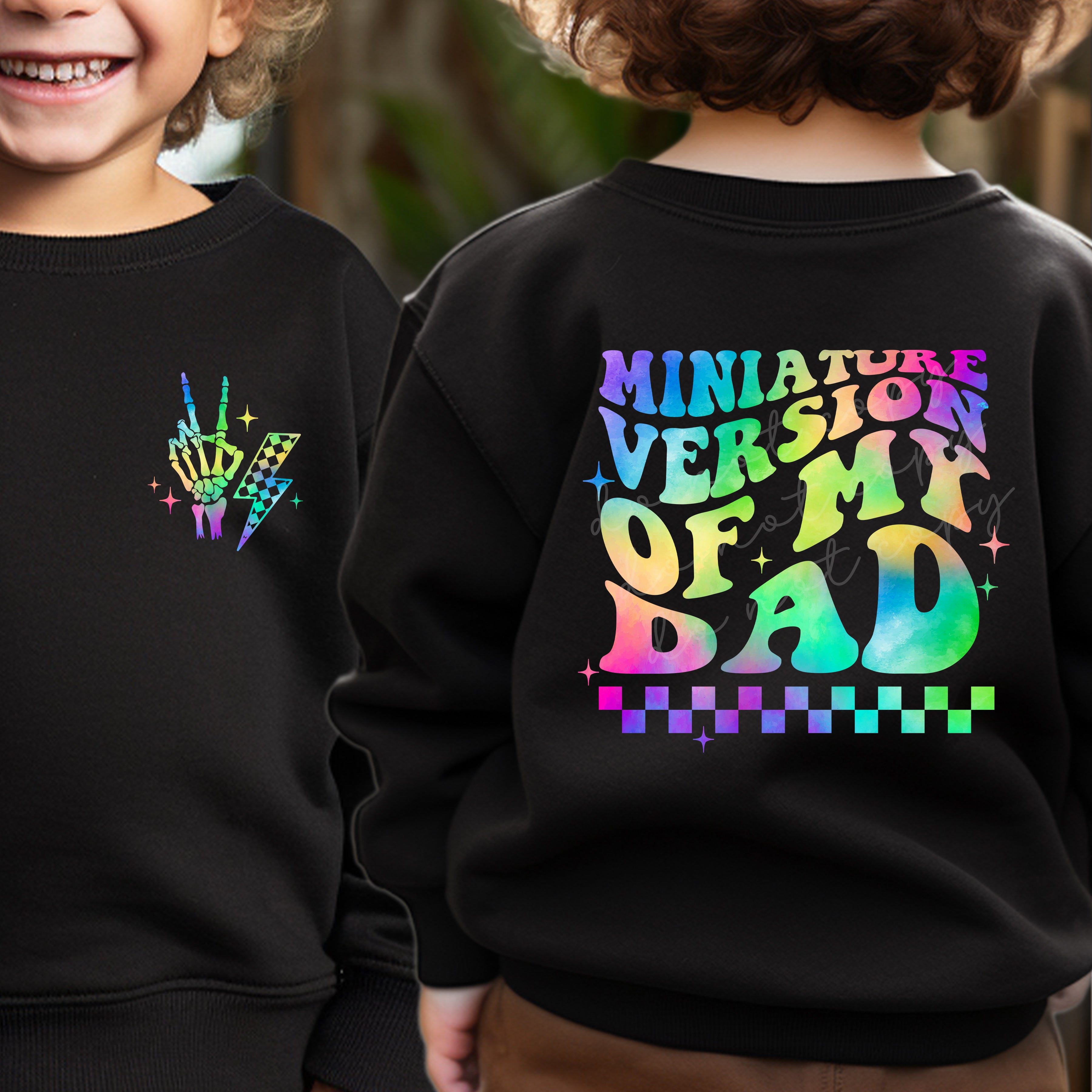 Miniature version of my dad - CHOOSE UV DTF decal - DTF Transfer ...