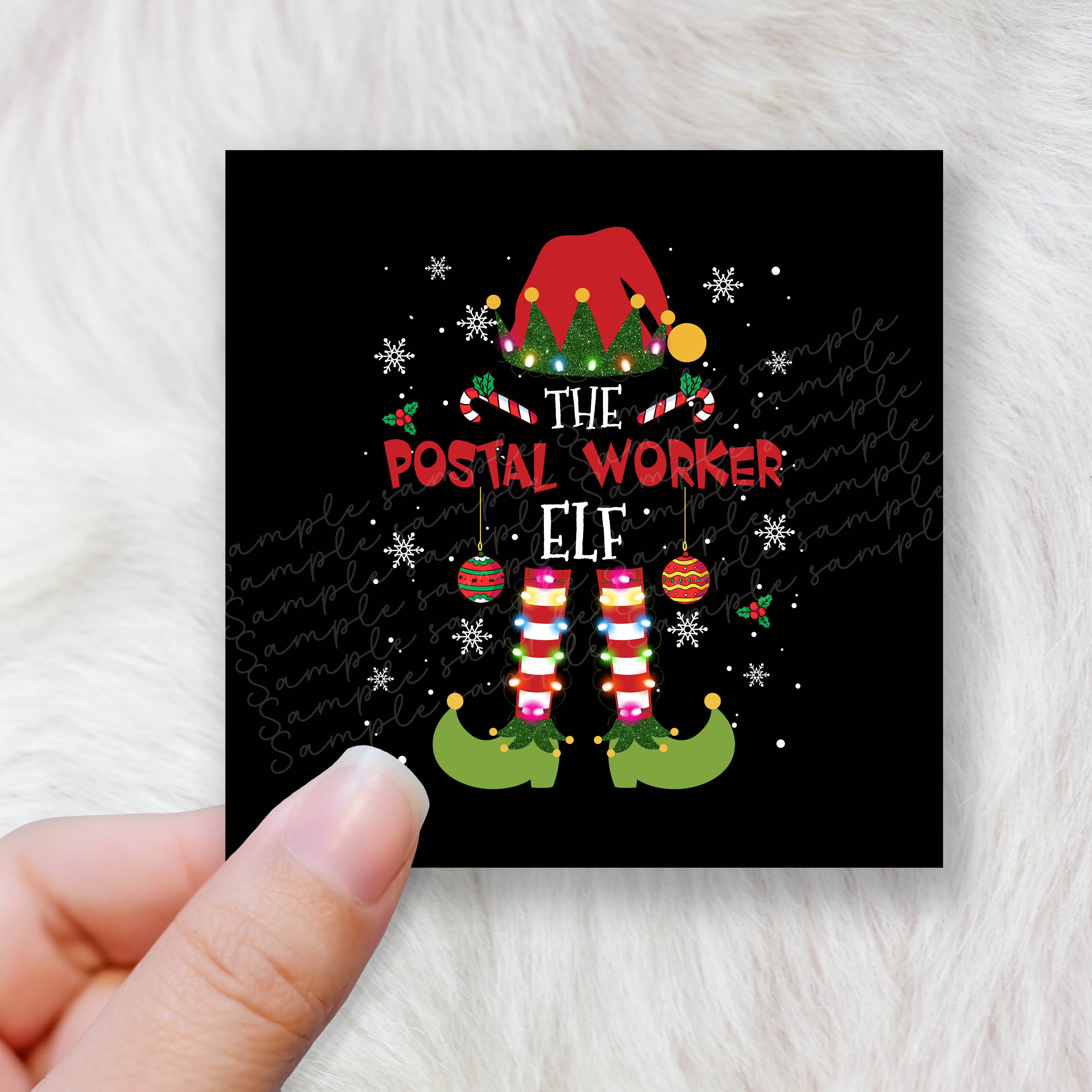 The postal worker elf - CHOOSE UV DTF decal - DTF Transfer – Crafty Mood